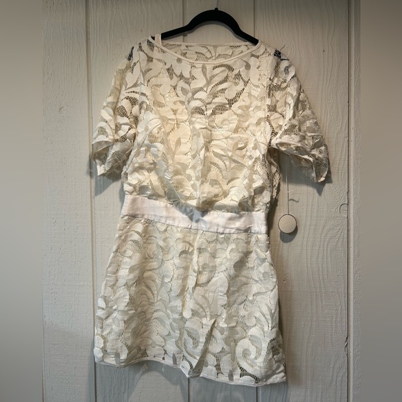 Milly | Dresses | Milly White Lace Sample Dress | Poshmark